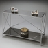 Butler Nickel Double-Decker Console Table with Ballerina Feet - Entry ...