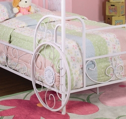 Carriage Canopy Twin Size Bed with Bed Frame - Princess Emily - Powell ...
