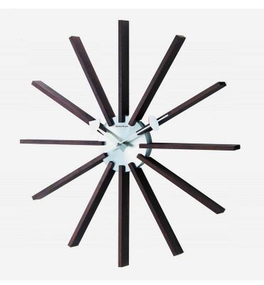George Nelson Square Spindle Clock - 1120-DARK - Wall Clocks
