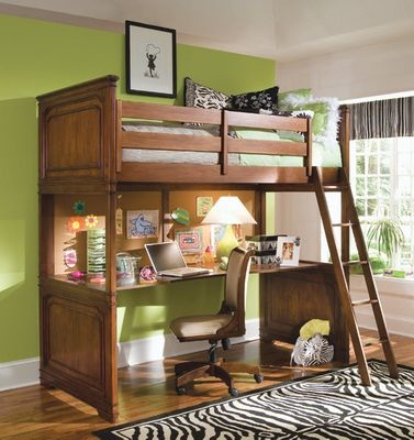 Double deck bed with office store