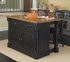 Monarch Kitchen Island in Black / Oak - Home Styles - 5008-94 - Kitchen ...