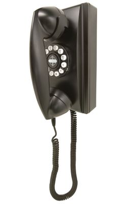 Retro Phone - 302 Wall Phone - Black - Crosley - CR55-BK - Retro Phones