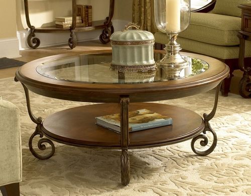 Riverside Cherry Round Coffee Table - Riverside Furniture - 26005 ...
