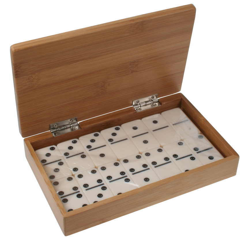 28 Piece Domino Set in Bamboo Box - Executive Gift Shoppe