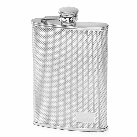 8 Ounce Diamond Pattern Engraved Flask - Executive Gift Shoppe