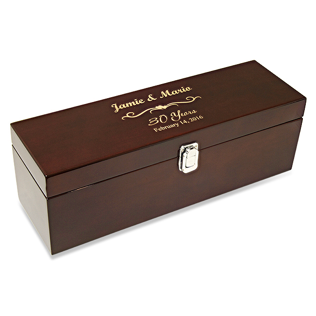 Anniversary Gift Single Bottle Wine Presentation Box with Tools ...