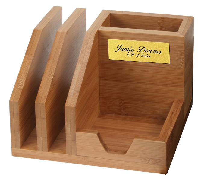 Bamboo Letter File & Desktop Organizer - Executive Gift Shoppe