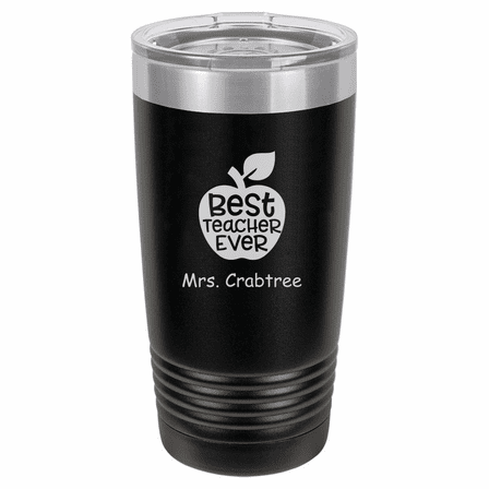 Best Teacher Ever 20 Ounce Black Polar Camel Travel Mug