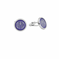 Framed Oval Engraved Cufflinks - Executive Gift Shoppe