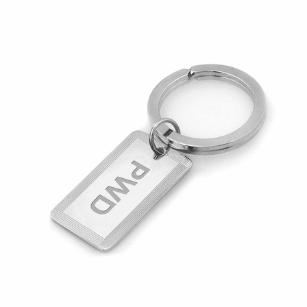 Frame Collection Sterling Silver Engravable Key Ring - Executive Gift ...