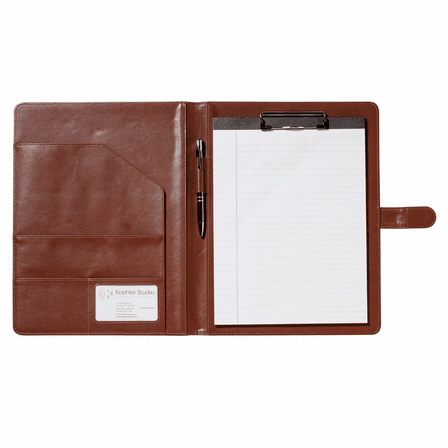 Brown & Gold Personalized Portfolio with Notepad