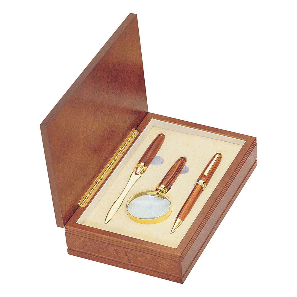 Deluxe Rosewood Pen, Letter Opener and Magnifier Gift Set - Executive ...