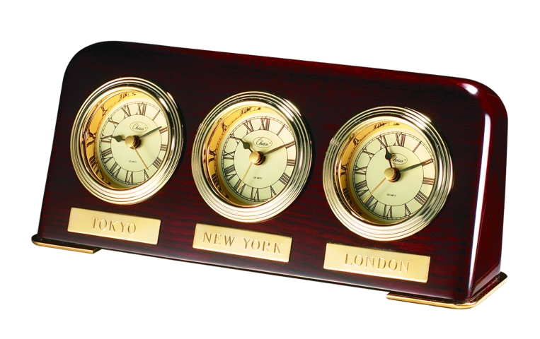 Multi Time Zone Desk Clock - Executive Gift Shoppe