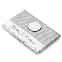 Side Loading Business Card Holder With Intersecting Lines - Executive ...