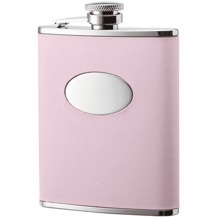 Engravable Pink Leather Flask - Executive Gift Shoppe