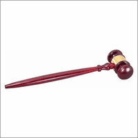 Masonic Wooden Gavel With Personalized Gold Band