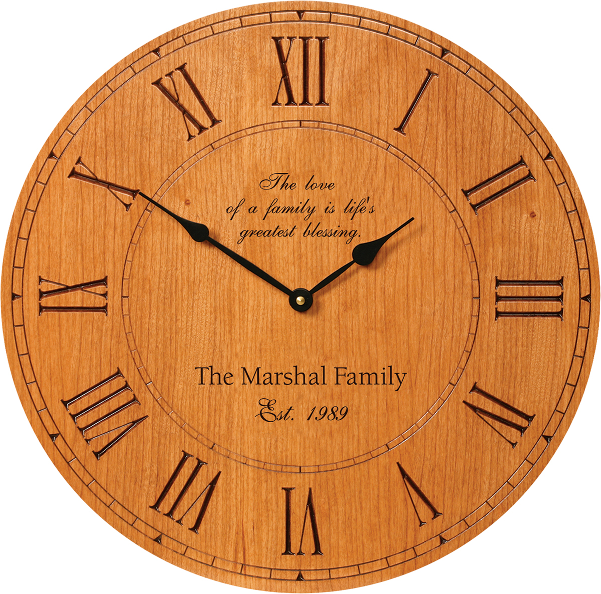 Family Love Personalized Wall Clock - Executive Gift Shoppe
