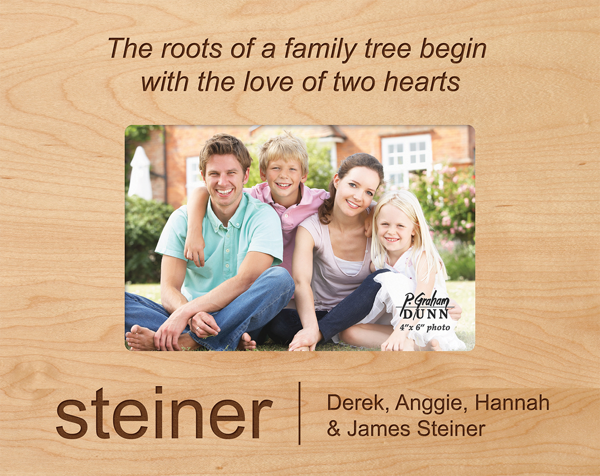 Family Tree Personalized 4" x 6" Picture Frame - Executive Gift Shoppe