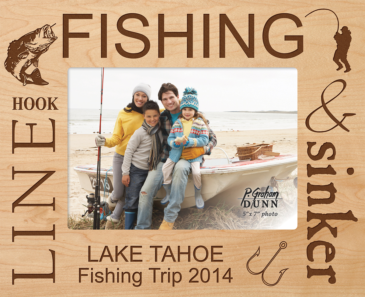 Fishing Personalized 5" x 7" Picture Frame - Executive Gift Shoppe