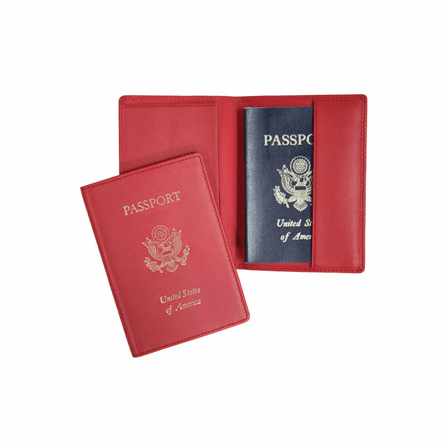 Foil Stamped Leather Passport Jacket - Executive Gift Shoppe