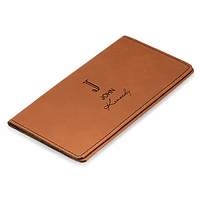 Full Name Monogram Dark Brown Checkbook Cover - Executive Gift Shoppe