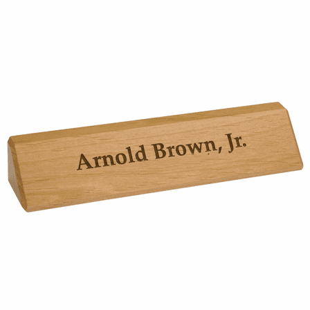 Genuine Red Alder Personalized Desk Wedge - Executive Gift Shoppe