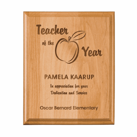 Genuine Red Alder Personalized Plaque - Executive Gift Shoppe