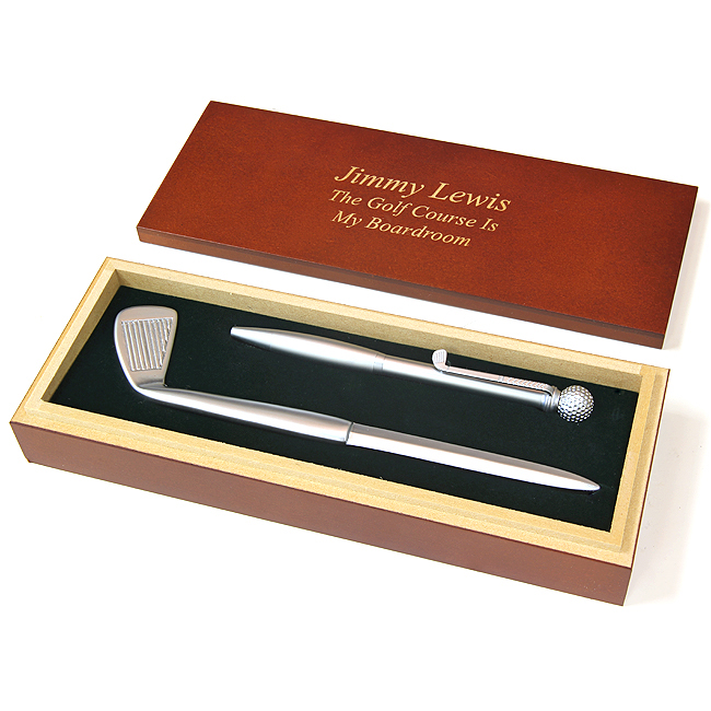 Golfer's Personalized Pen & Letter Opener Gift Set - Executive Gift Shoppe