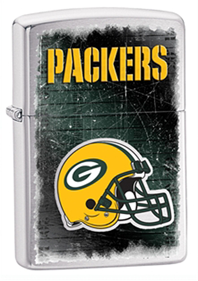 Green Bay Packers NFL Brushed Chrome Zippo Lighter - ID# Z742 ...