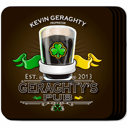Irish Coaster Set - Free Personalization - Executive Gift Shoppe