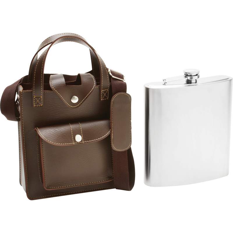 Jumbo Size 80 Ounce Flask With Sheath - Executive Gift Shoppe