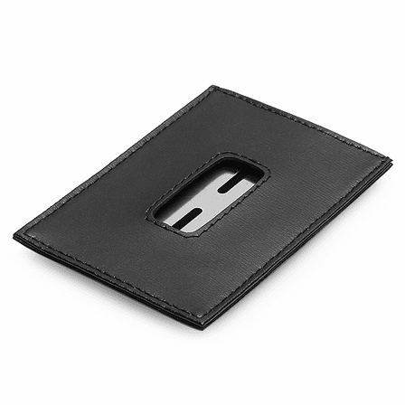 Leather and Steel Credit Card Money Clip - Executive Gift Shoppe