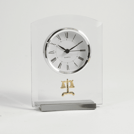 Legal Theme Desk Clock - Executive Gift Shoppe