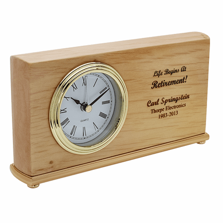 Life Begins At Retirement Desk Clock - Executive Gift Shoppe