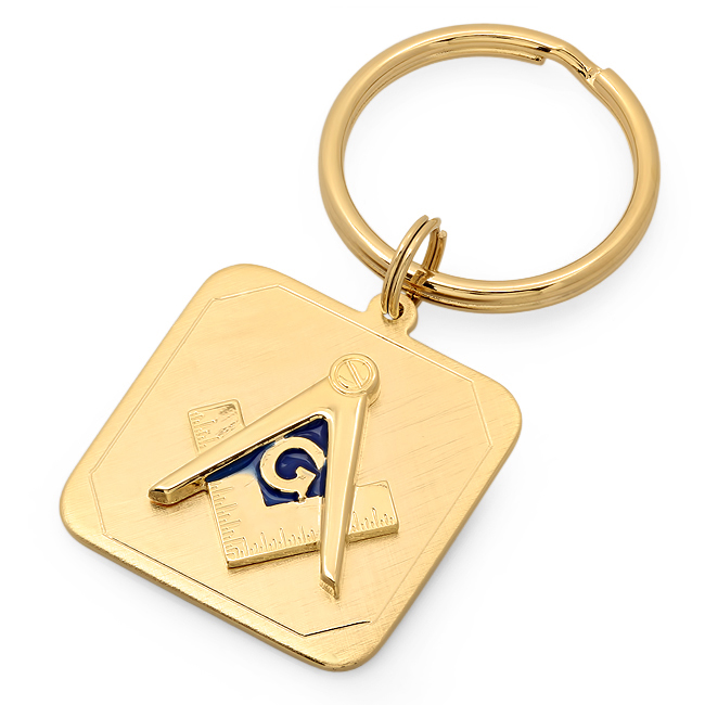 Masonic Emblem Brass Key Ring - Executive Gift Shoppe