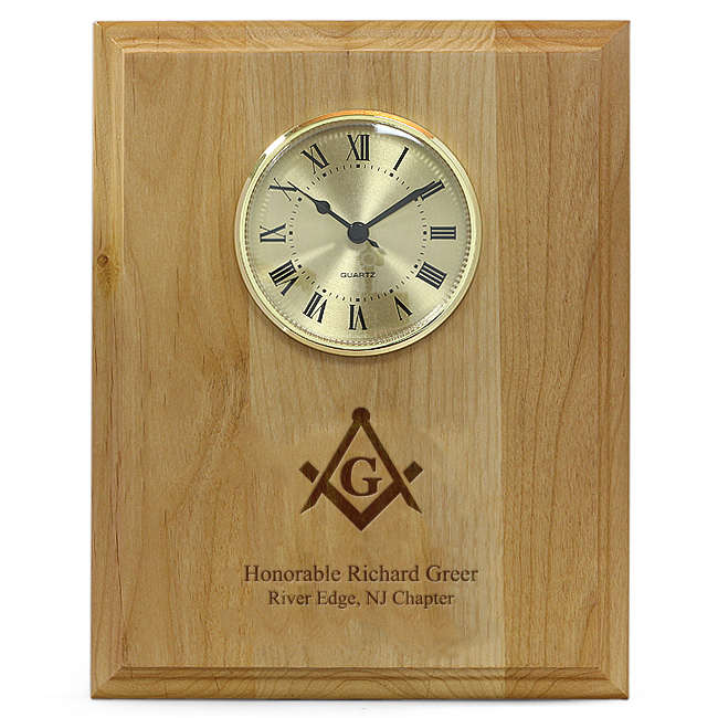 Masonic Symbol Recognition Wall Clock - Executive Gift Shoppe