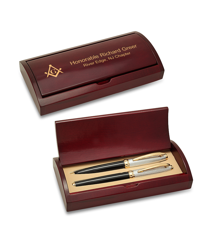 Masonic Two Piece Pen Set