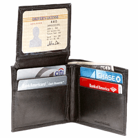 Men's Trifold Wallet with Double ID Windows - Executive Gift Shoppe