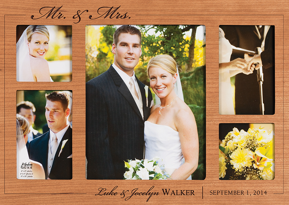 Mr. & Mrs. Personalized Collage Picture Frame - Executive Gift Shoppe