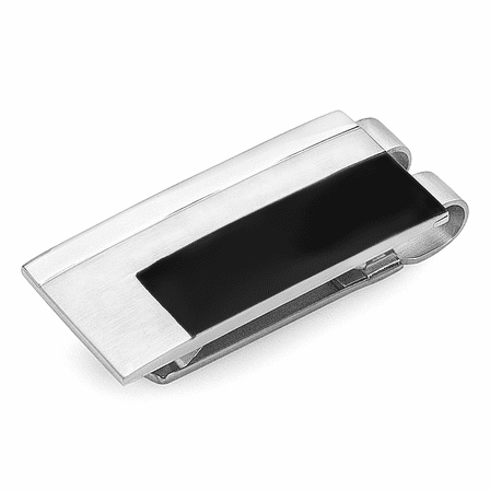 Noir Engraved Spring Loaded Money Clip - Executive Gift Shoppe