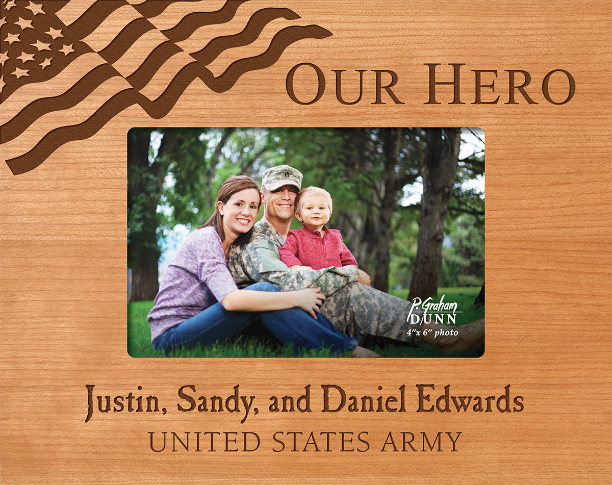 Our Hero Personalized 4" x 6" Picture Frame - Executive Gift Shoppe