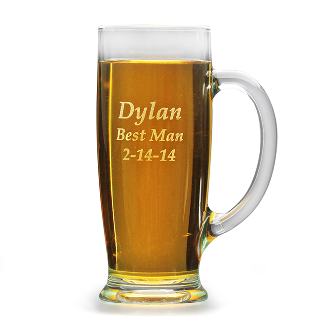 Personalized 18 Ounce Pilsner Glass with Handle - Executive Gift Shoppe