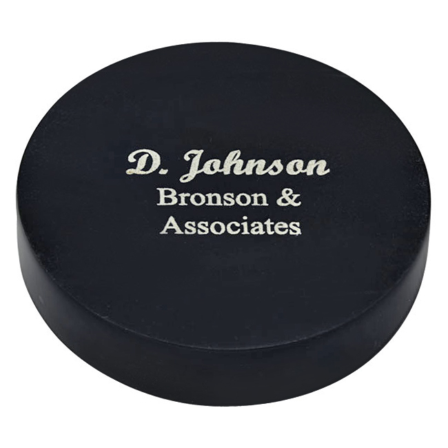 Personalized Black Marble Paperweight - Executive Gift Shoppe