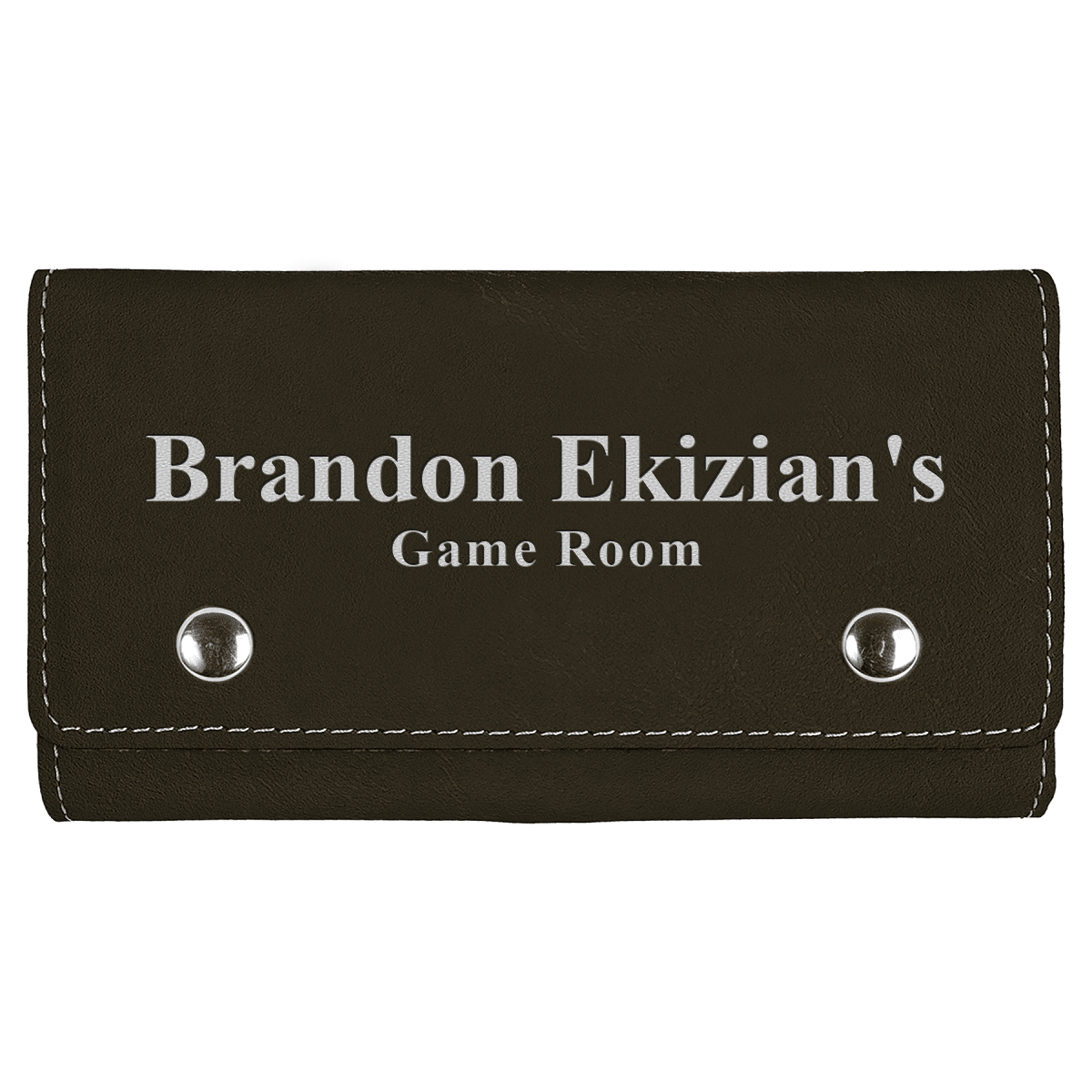Personalized Black & Silver Playing Cards & Dice Set - Executive Gift ...
