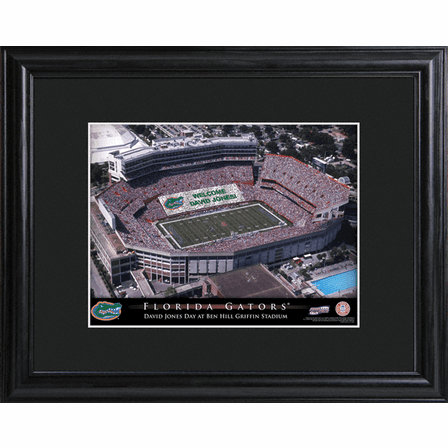 Personalized College Football Stadium Print with Wood Frame - Executive ...