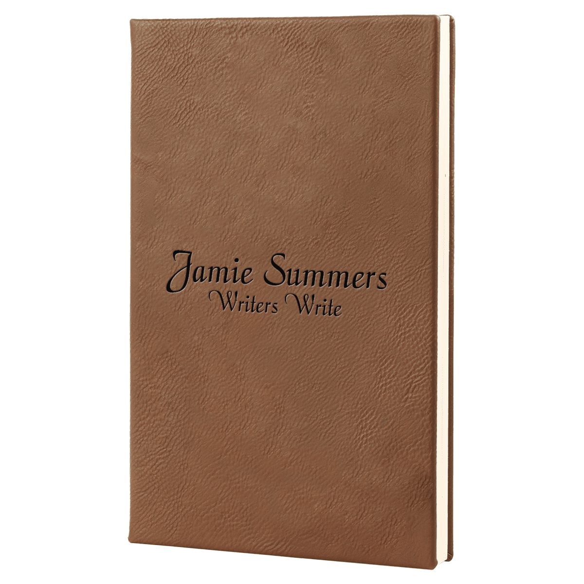 Personalized Dark Brown Journal with Black Satin Bookmark - Executive ...