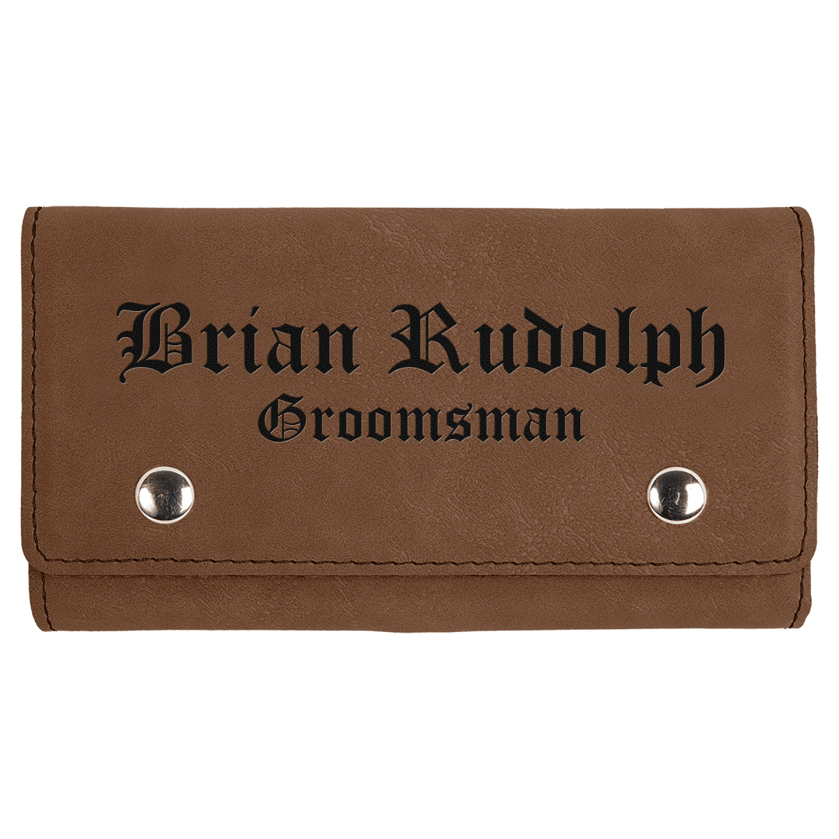 Personalized Dark Brown Playing Cards & Dice Set - Executive Gift Shoppe