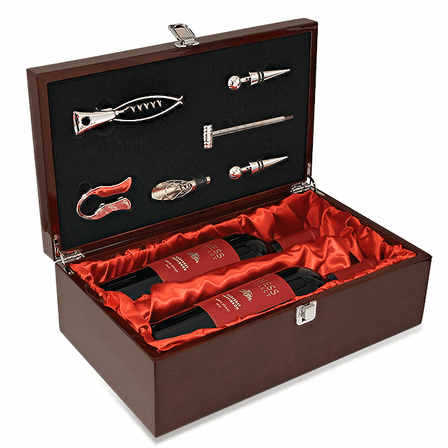 Personalized Double Bottle Wine Presentation Box - Executive Gift Shoppe