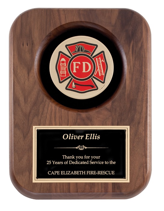 Personalized Firefighter's Shield Plaque - Executive Gift Shoppe