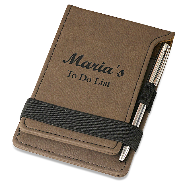 Personalized Leatherette Notepad & Pen - Executive Gift Shoppe